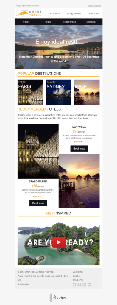 10 Hospitality And Travel Email Newsletter Templates [2023]