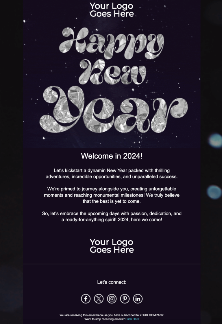 13 Free New Year Email Templates For 2024