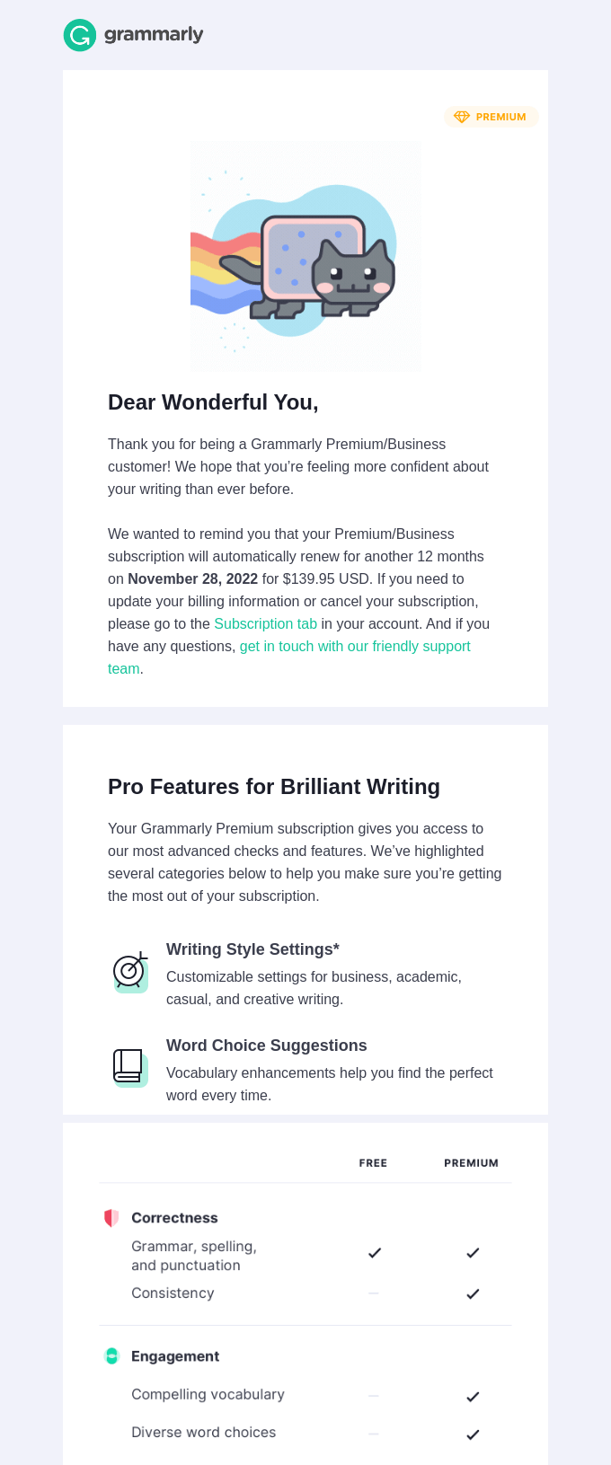 Subscription Renewal Email Examples & Templates [2025]