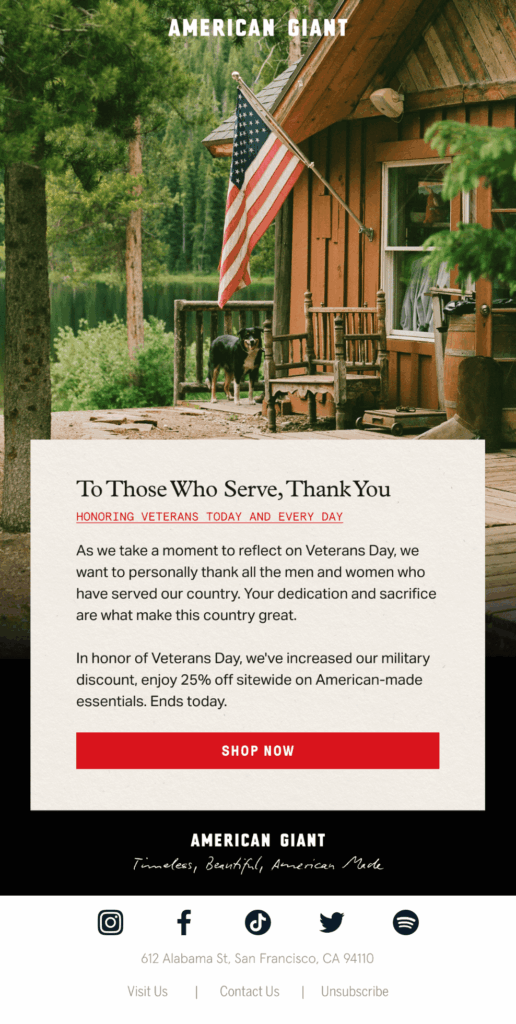 Veterans Day Email Examples: Real Campaigns That Work [2025]